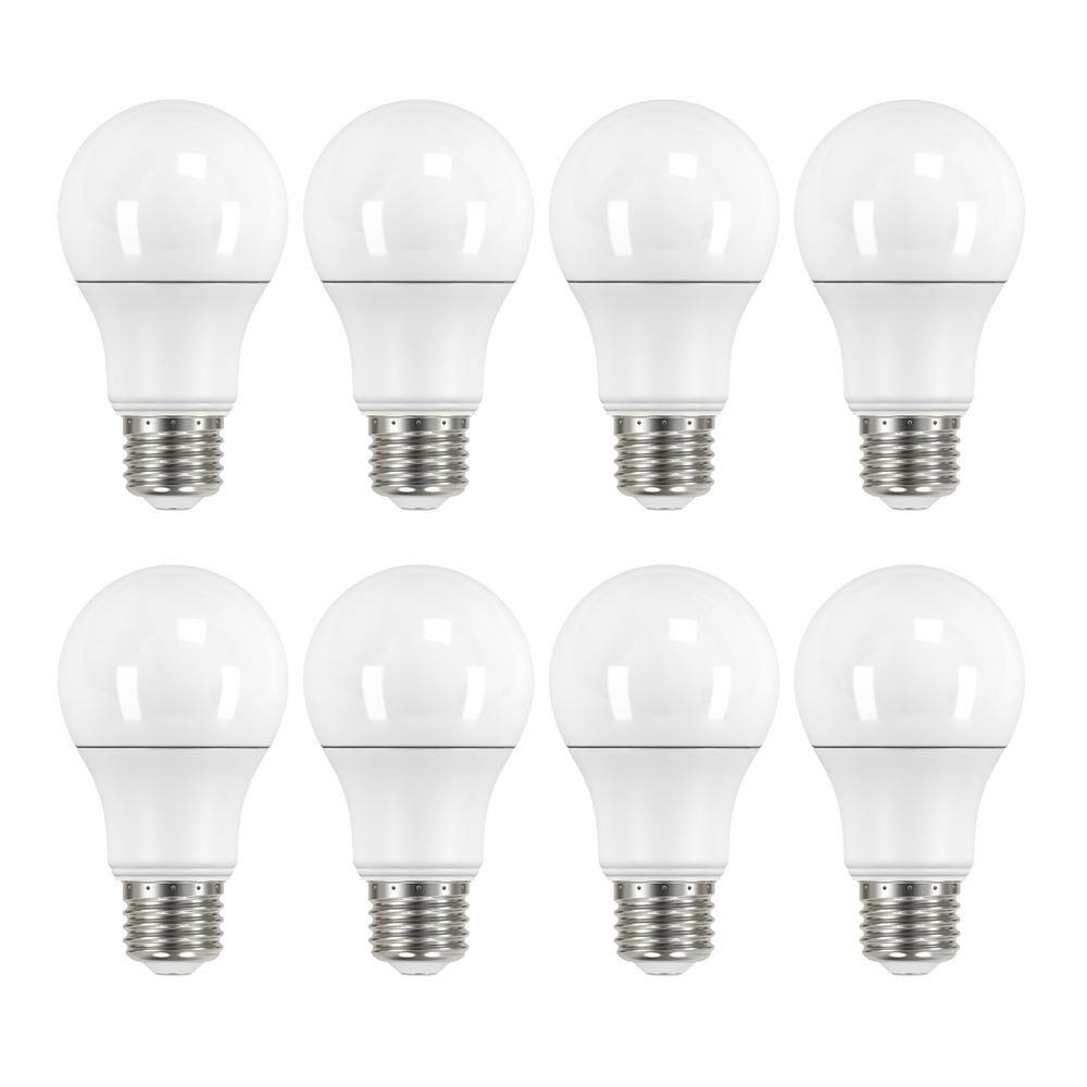 60-Watt Equivalent A19 Non-Dimmable CEC LED Light Bulb Soft White (8 ...
