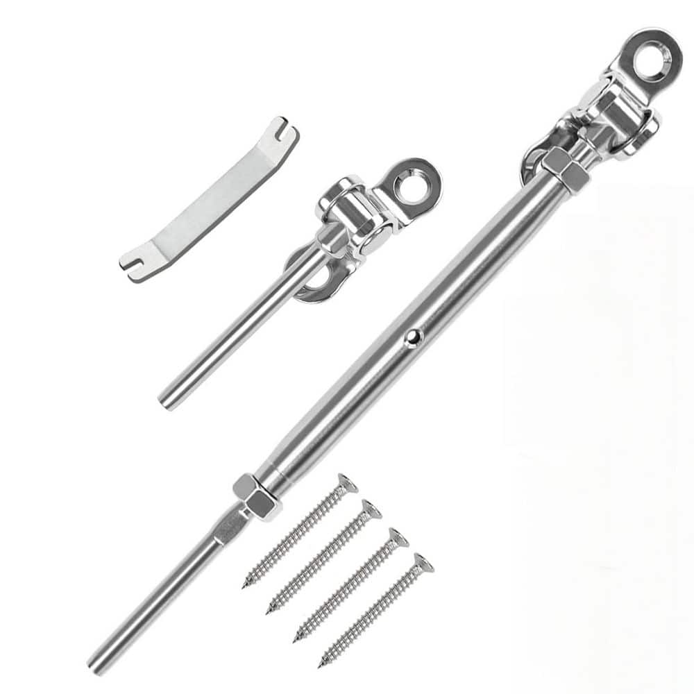 Afoxsos 1/8 in. T316 Stainless Steel Cable Railing Hardware Kit ...