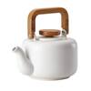 BonJour Ceramic Coffee and Tea 8-Cup Matte White Ceramic Teapot with ...