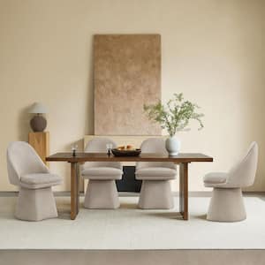 Spruce & Spring Cora Green Fabric Upholstered Swivel Dining Chair with ...