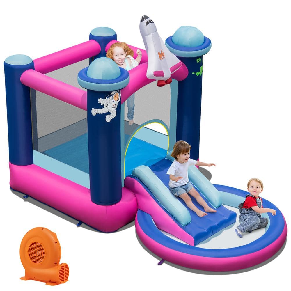 Costway Inflatable Space-themed Bounce House Kids 3-in-1 Bounce Castle ...