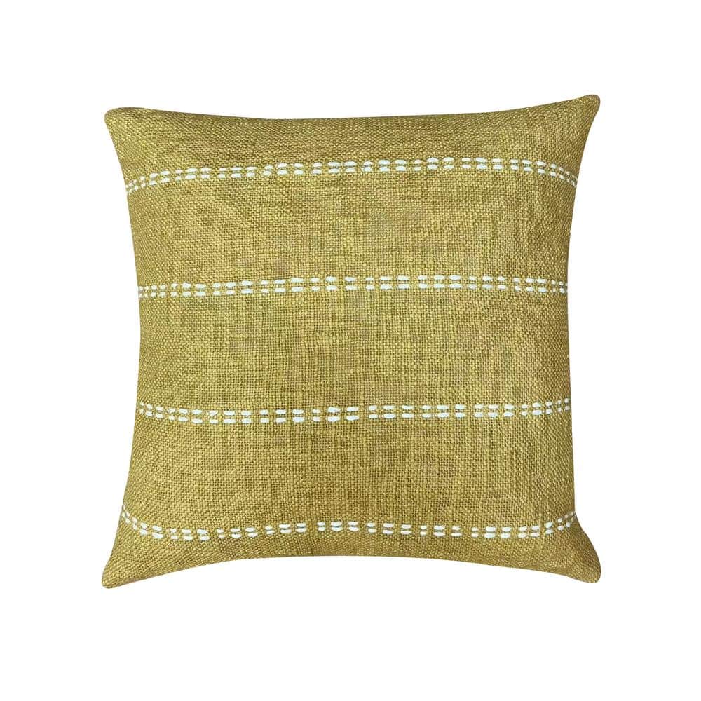 Harper Lane Melba Cotton Decorative Throw Pillow 18 x 18 in. Wheat ...
