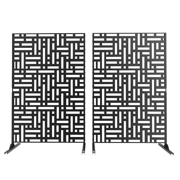 Reviews for Uixe 76 in. x 47 in. Privacy Metal Screen Garden Screen ...