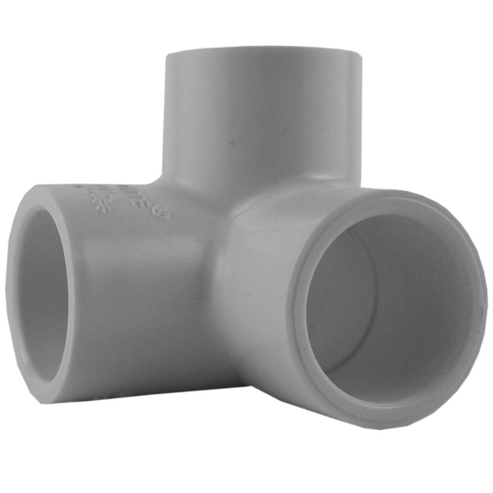 Charlotte Pipe 1/2 in. PVC Side Outlet 90-Degree S x S x S Elbow ...