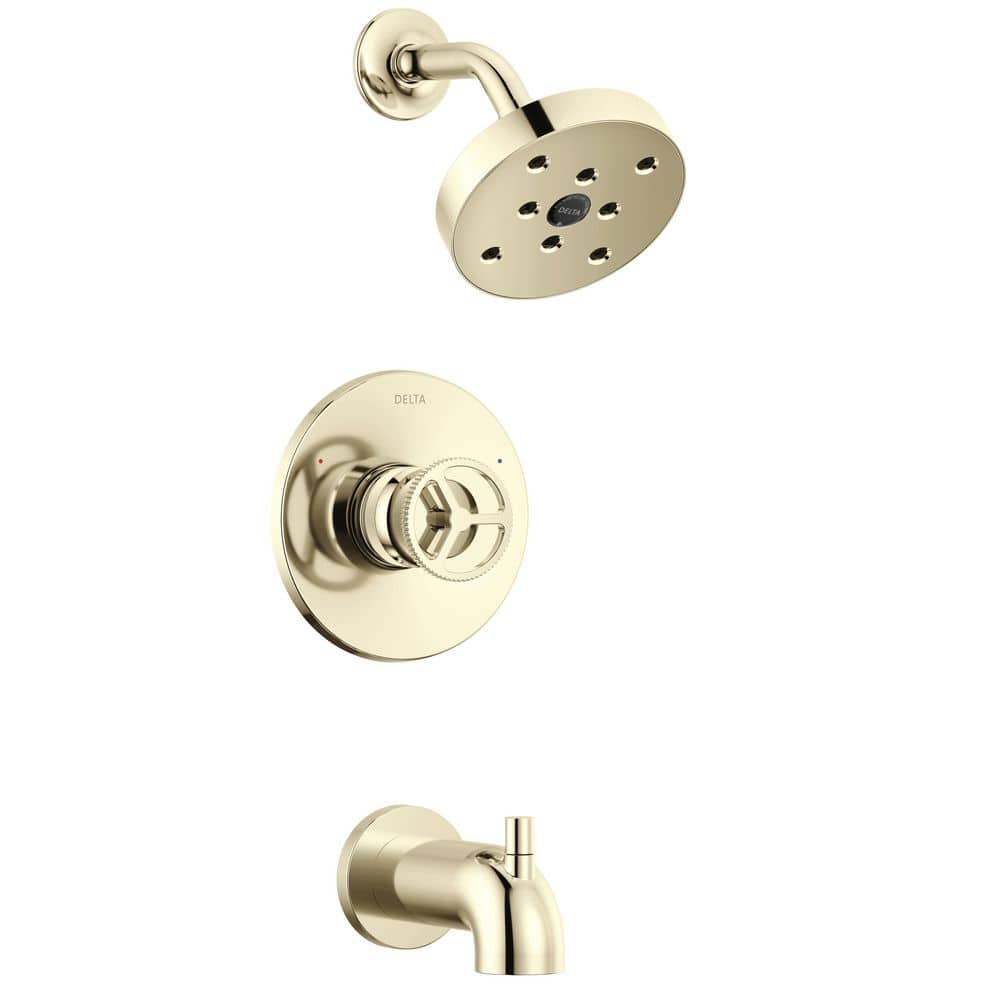 Delta Trinsic Wheel 1-Handle Wall Mount Tub and Shower Trim Kit in ...