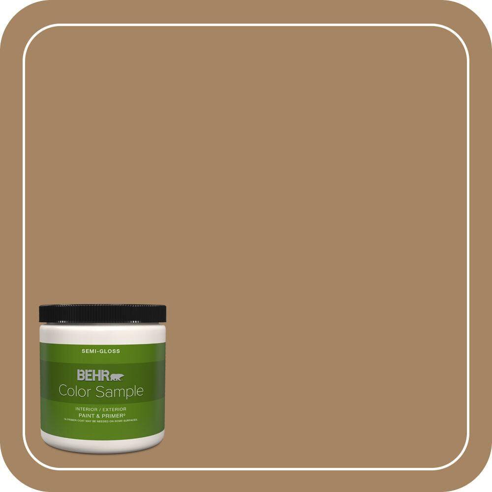 BEHR PREMIUM PLUS 8 oz. #290F-5 Wooden Swing Semi-Gloss Interior ...