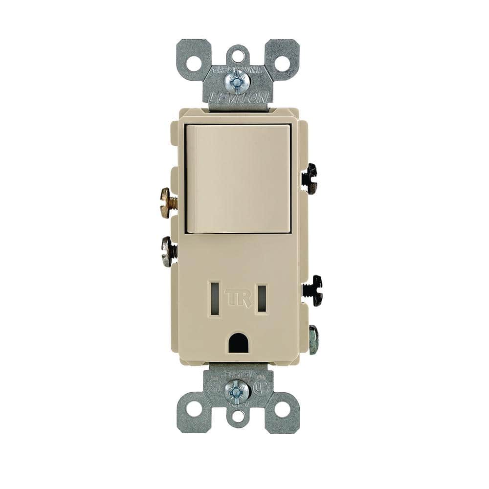Leviton Decora 15 Amp 125 V Tamper Resistant Single Outlet/Receptacle ...