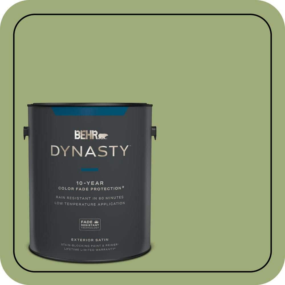 BEHR DYNASTY 1 gal. #BIC-12 Siamese Green Satin Enamel Exterior Stain ...