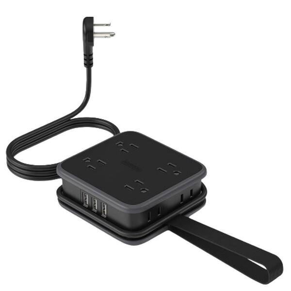 Lukyamzn Black 10 Amp Tamper Resistant Extension Oulet with 2 AC ...