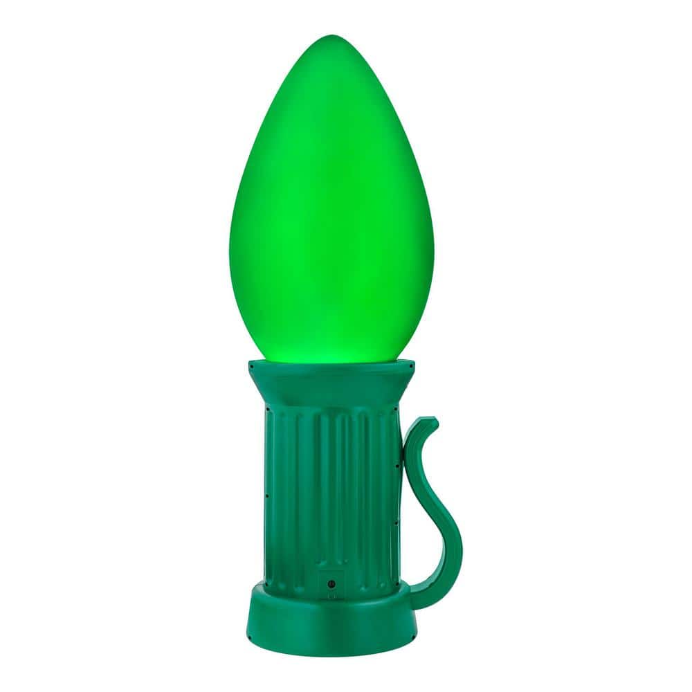 Home Accents Holiday 3 Ft Battery Operated Led Jumbo Green Bulb