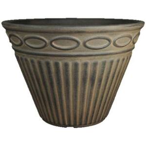 Tivoli 15 in. Sable Plastic Planter 02812 - The Home Depot
