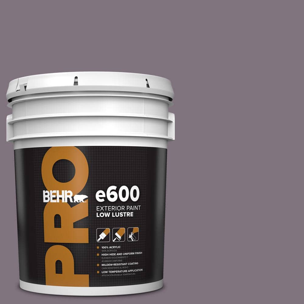 BEHR PRO 5 gal. #N100-5 Plush Velvet Low Luster Exterior Paint PR62305 ...