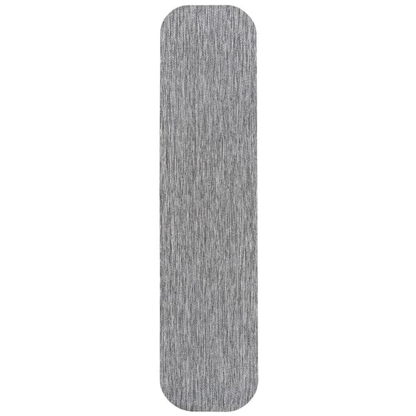 JONATHAN Y Miles Modern Minimalist Radius Corner Solid Gray 2 ft. x 8 ...