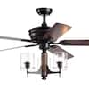 Warehouse of Tiffany 52 in. Indoor Forged Black Saranac Remote ...