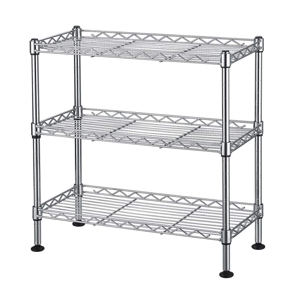 Karl home Modern Silver Wire Shelf (17.72 in. D x 7.87 in. W ...