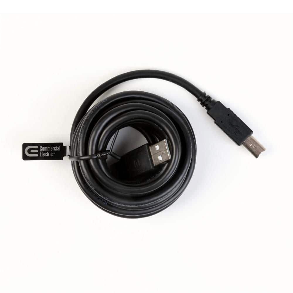 Commercial Electric 10 ft. USB To Printer Cable-Black HD1432 - The Home ...