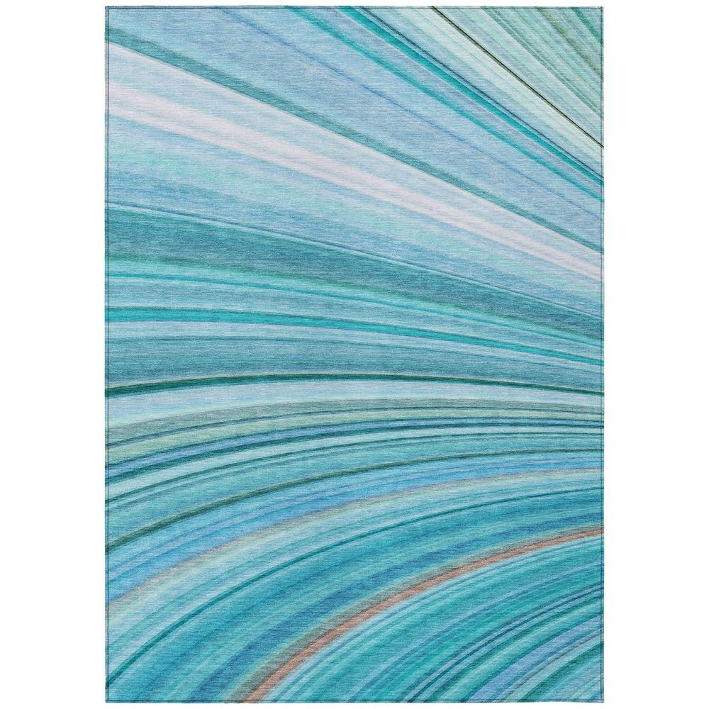 Addison Rugs Chantille ACN585 Teal 8 ft. x 10 ft. Machine Washable ...