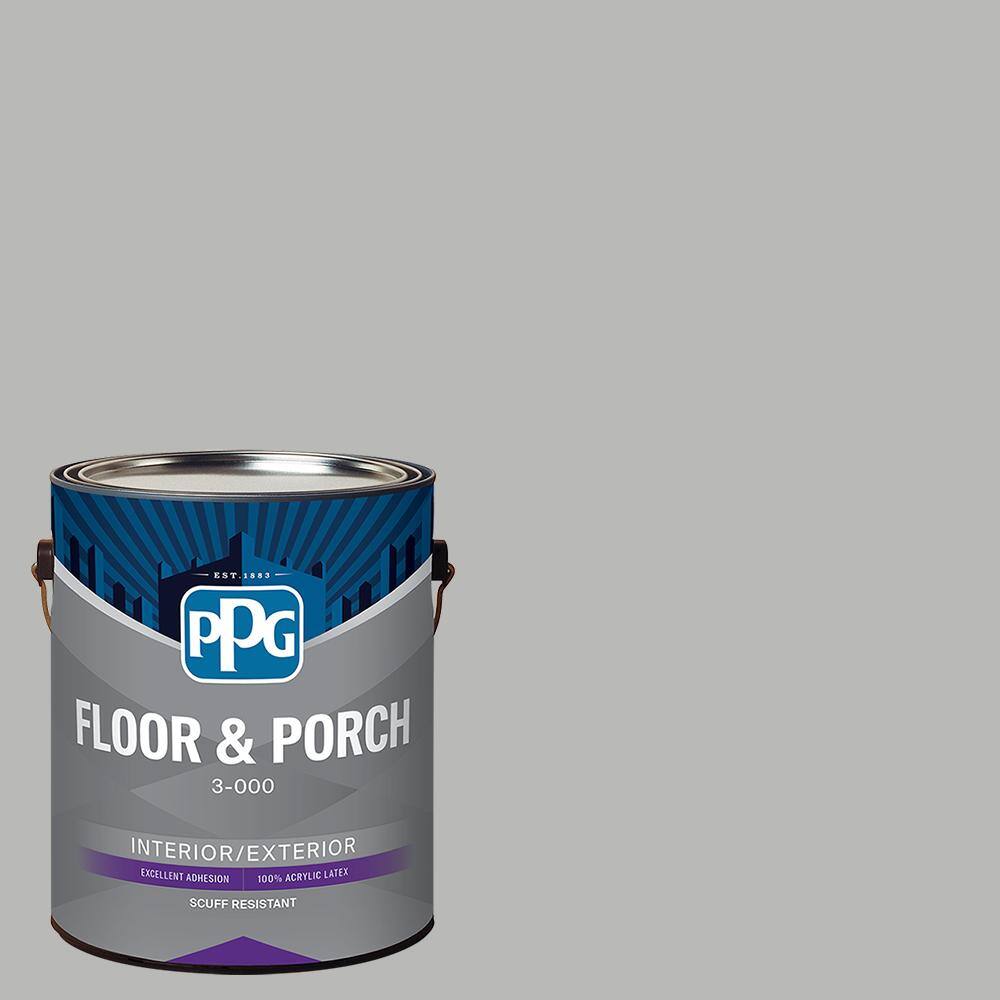 PPG 1 gal. PPG0995-4 Pigeon Feather Satin Interior/Exterior Floor and ...