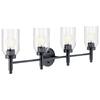 KICHLER Madden 34 in. 4-Light Black Modern Bathroom Vanity Light with ...