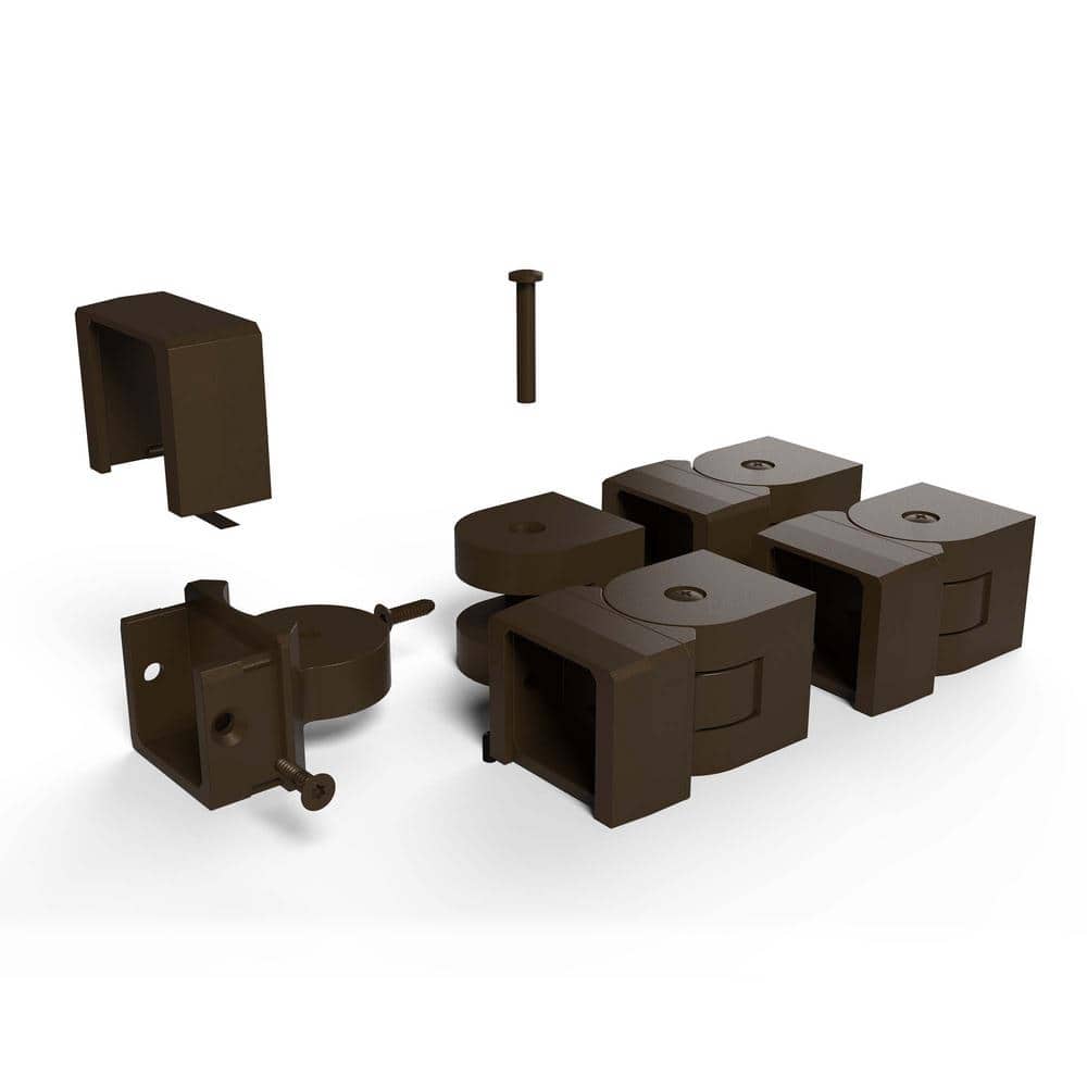 FORTRESS Inspire Railing Angle Aluminum Brown Brackets (Box of 4 ...