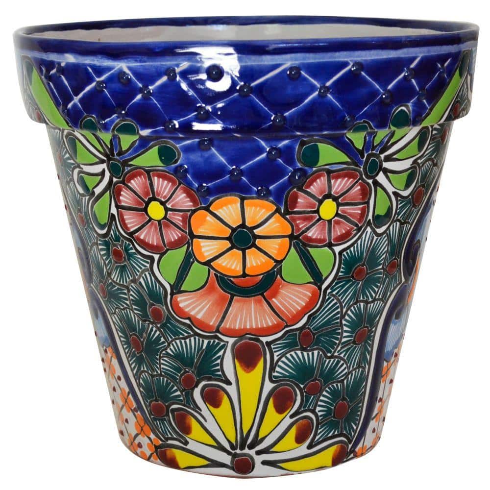 Ravenna Pottery Talavera 12 in. Round Ceramic Vase - C 3 RTV200-C 3 ...