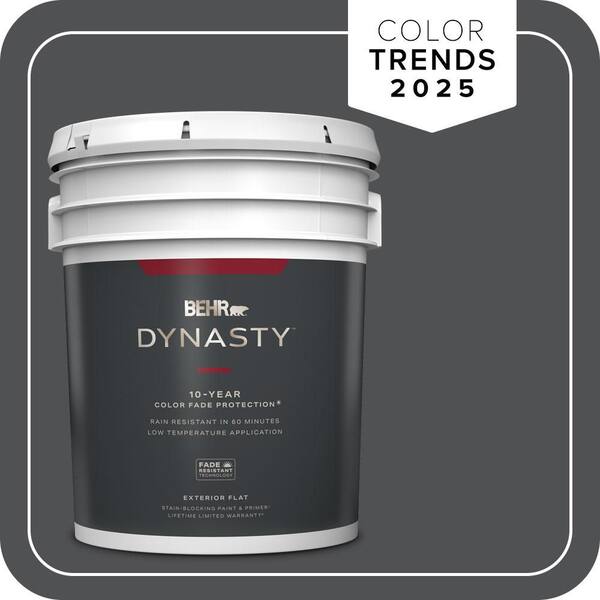 BEHR DYNASTY 5 gal. #PPU18-01 Cracked Pepper Flat Exterior Stain ...