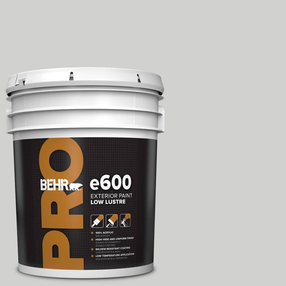 BEHR PRO 5 gal. #N520-1 White Metal Low Luster Exterior Paint PR62005 ...