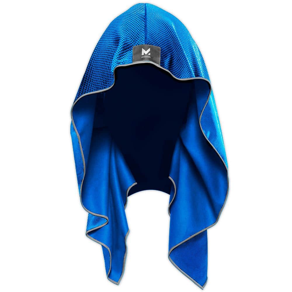Mission 1-Size Fits Most Cooling Hoodie-Blue 5482 - The Home Depot