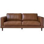 Hanover Austin 84 in. Dark Tan Modern Leather 3-Seater Sofa-HUP003SF-TN ...