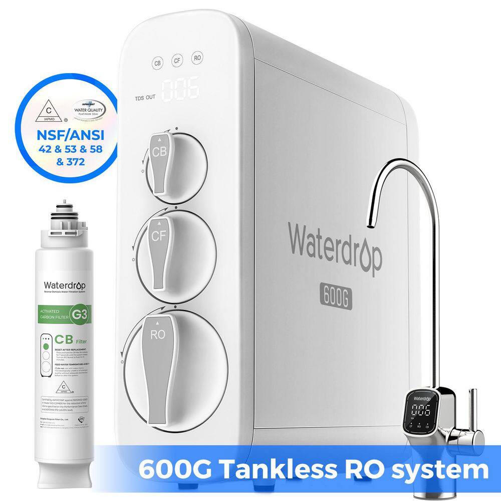 Reviews for Waterdrop G3P600 8-Stage NSF Certified Reverse Osmosis ...