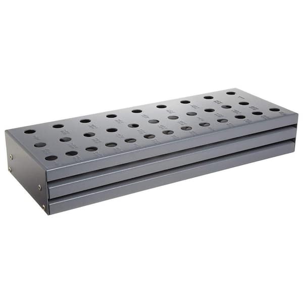 Huot 13 in. x 5 in. Silver and Deming Drill Bit Tool Case 11985 - The ...