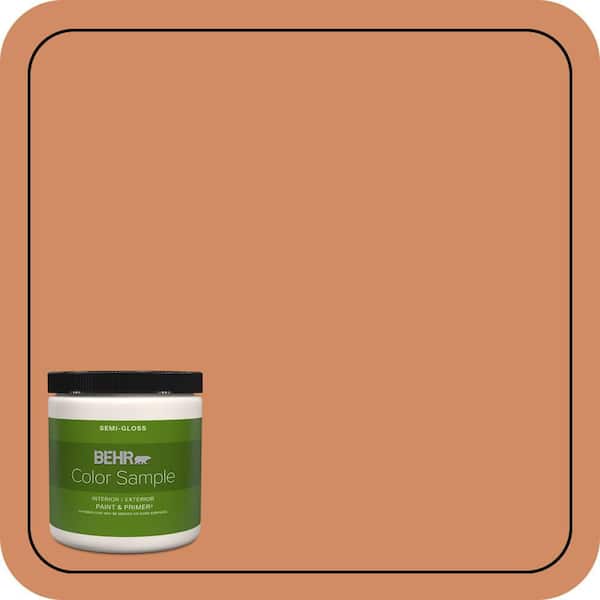 BEHR PREMIUM PLUS 8 oz. #240D-5 Grounded Semi-Gloss Interior/Exterior ...