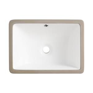 Staykiwi 18 in. Undermount Rectangular Bathroom Sink in White with ...