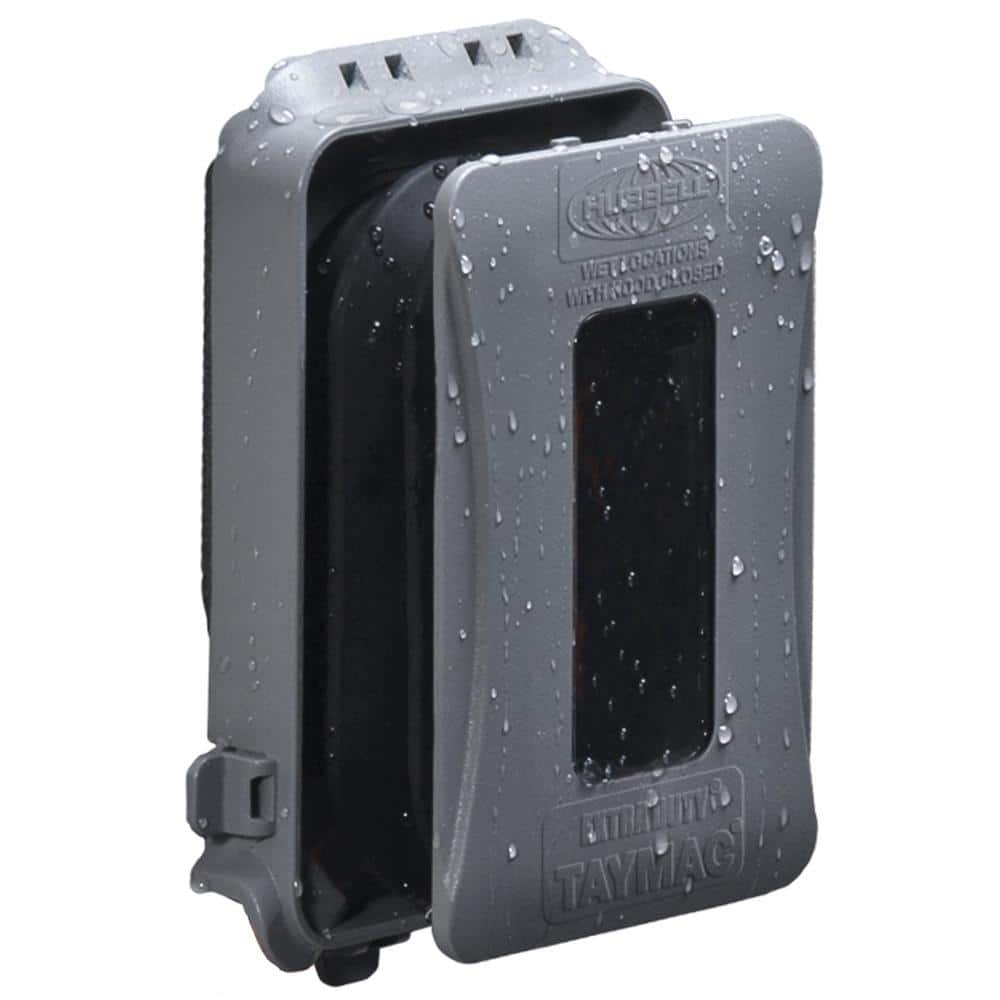 TAYMAC N3R Extra Duty Polycarbonate Gray 1-Gang Expandable Weatherproof ...