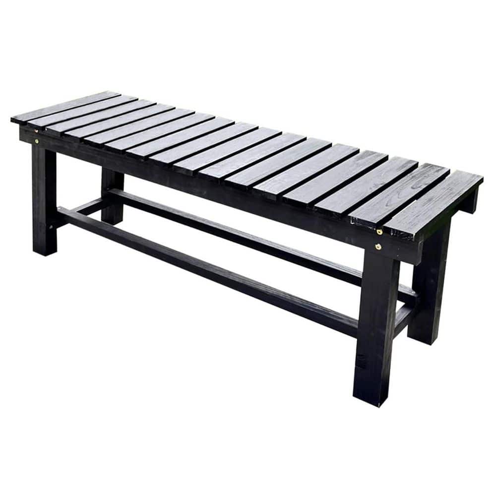 Phewnyzo Weatherproof Wood Outdoor Bench Backless High Temperature ...