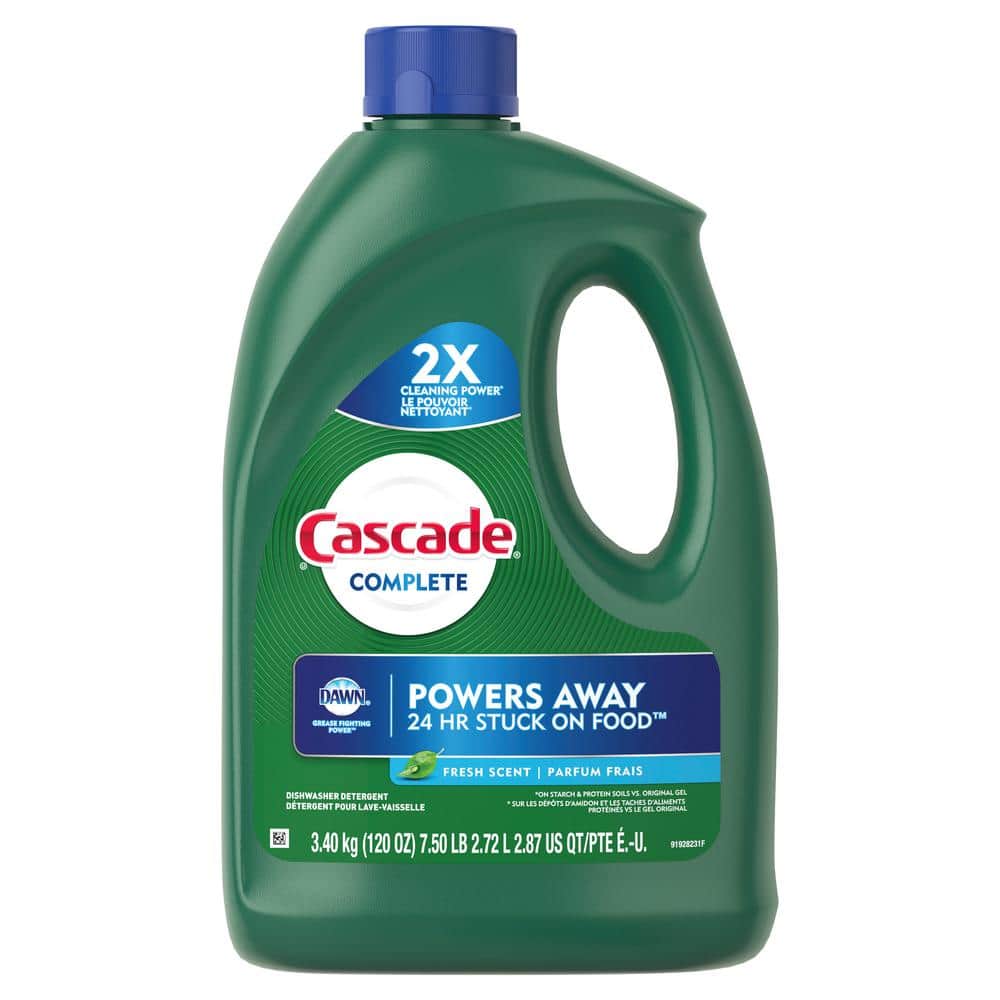 Cascade Complete 120 oz. Fresh Scent Gel Dishwasher Detergent (3 Pack ...