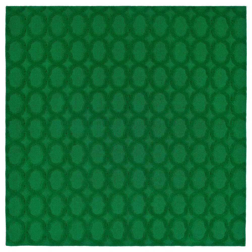 Garland Rug Garden Trellis Green 6 ft. x 6 ft. Square Indoor/Outdoor ...