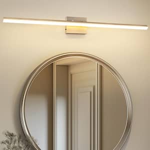 RRTYO Byers 23.6 in. 1-Light Nickel Linear Dimmable LED 3000K Bathroom ...