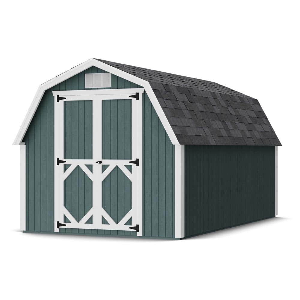 Little Cottage Co. Classic Gambrel 8 ft. x 14 ft. Outdoor Wood Storage ...