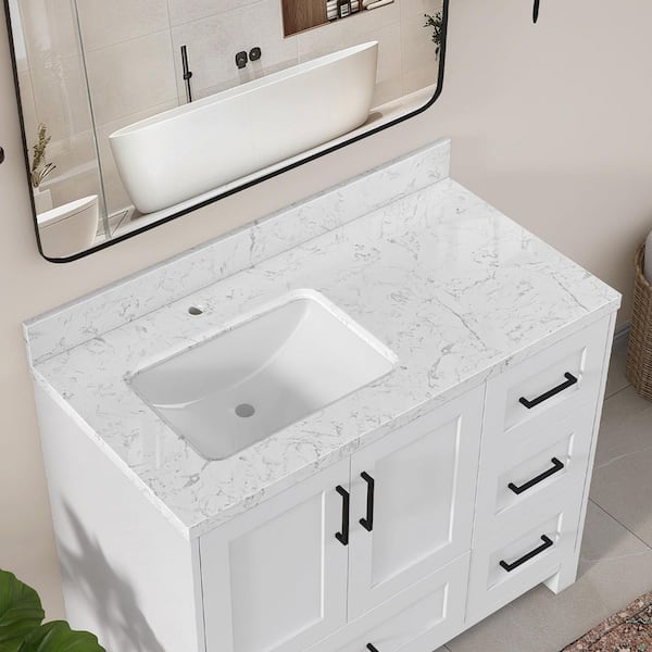 Sink on Left Side - Bathroom Vanity Tops - The Home Depot