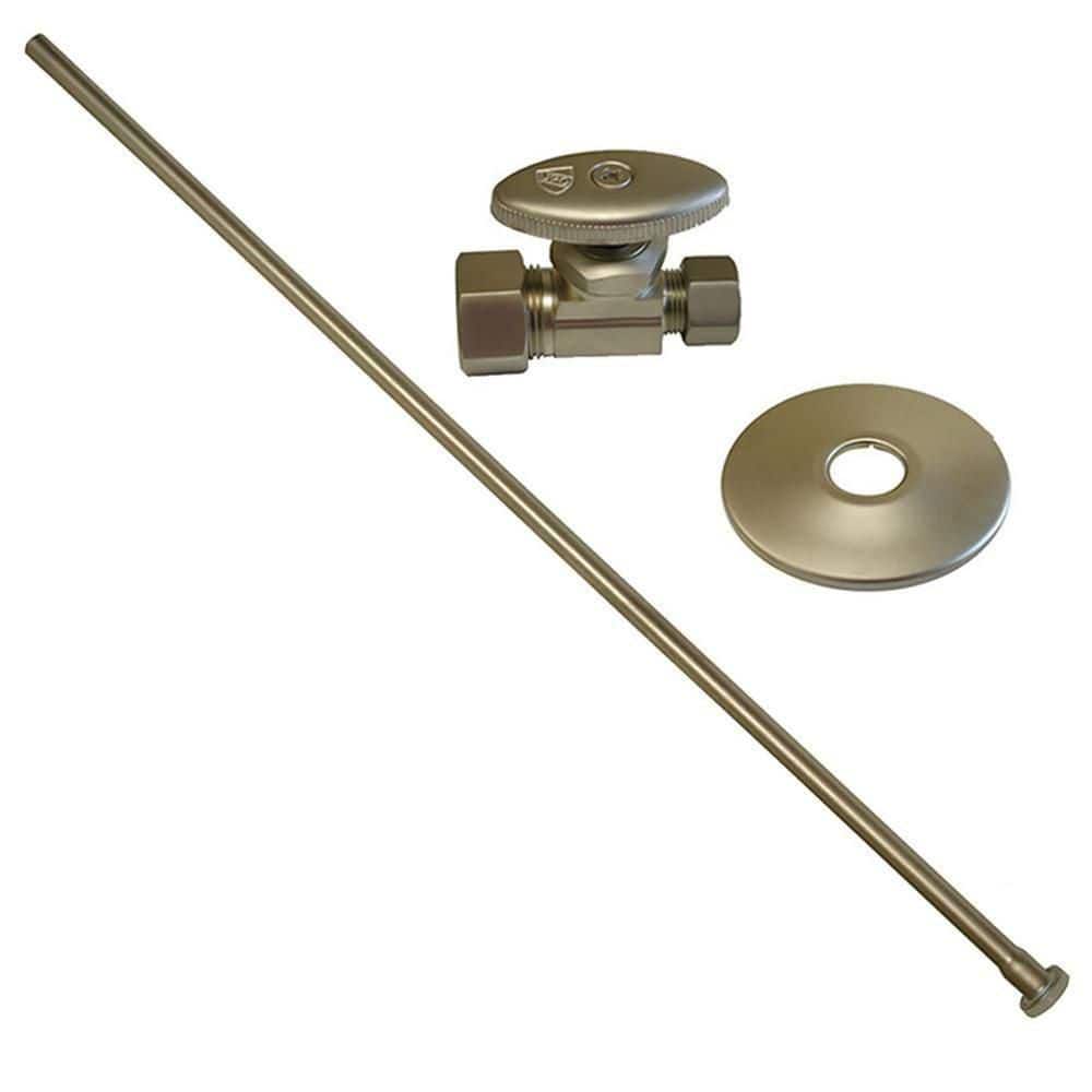 JONES STEPHENS 3/8 in. x 5/8 in. Brass Copper Angle Stop Kit S1037BN ...