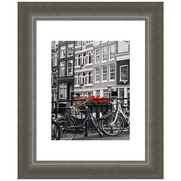 Amanti Art 11 in. x 14 in. Domus Dark Silver Wood Picture Frame Opening ...