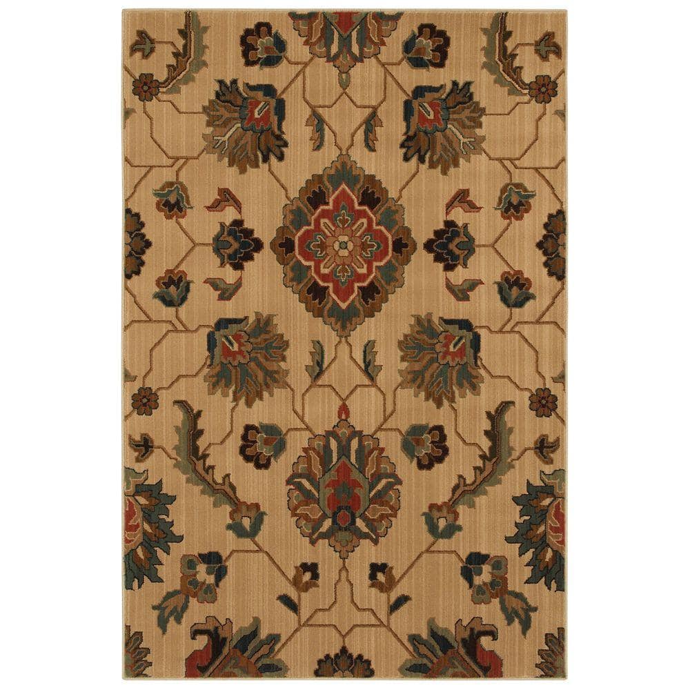 Canton Light Beige 10 ft. x 13 ft. Area Rug 313470 - The Home Depot