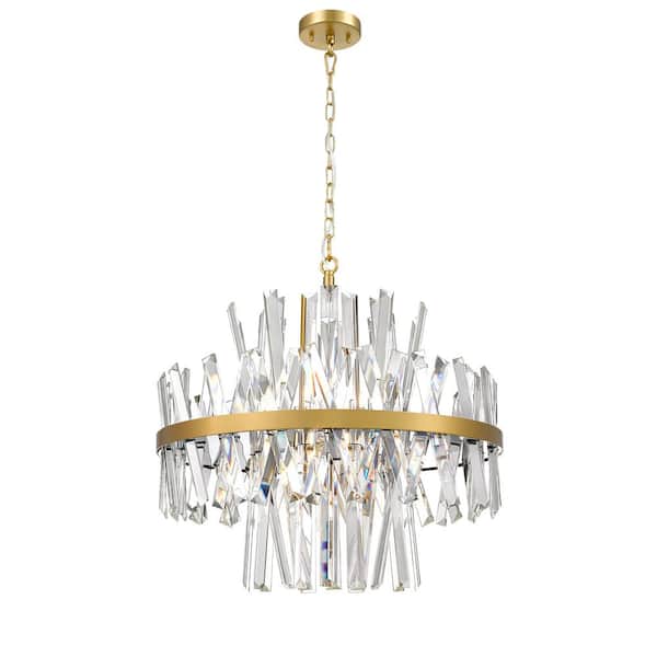 Emma 10-Light Antique Gold Chandelier 10025010AGD - The Home Depot