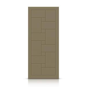 CALHOME 42 in. x 80 in. Hollow Core Olive Green Stained Composite MDF ...