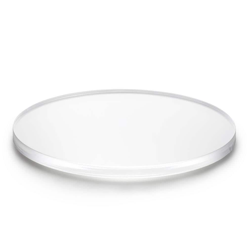 OPTIX 36 in. x 36 in. x 0.118 (1/8) in. Shatter Resistant Round Clear ...