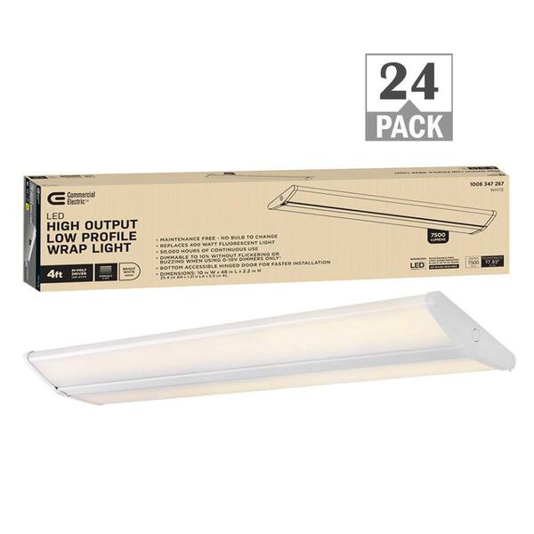 Reviews for Commercial Electric 48 in. 7500 Lumens Integrated LED White ...