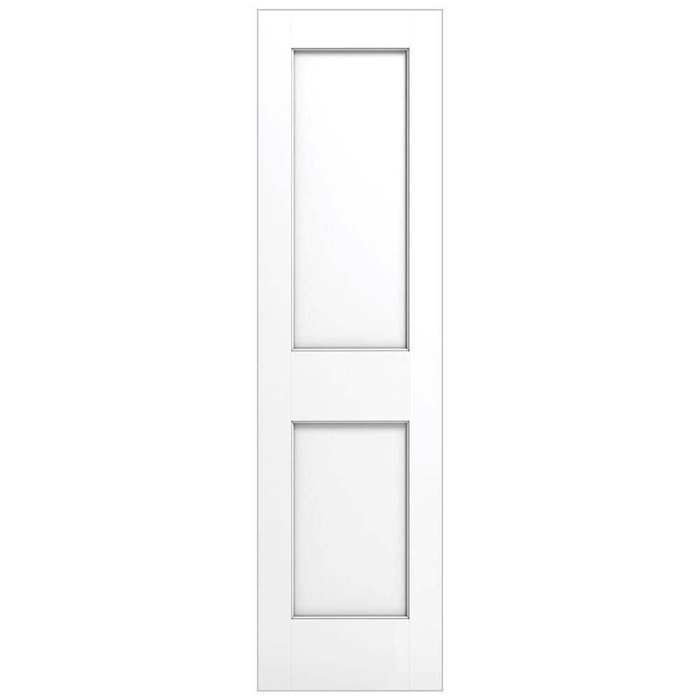 Alexandria Moulding 20 in. x 80 in. x 1-3/8 in. 2-Panel Flat Square Top ...