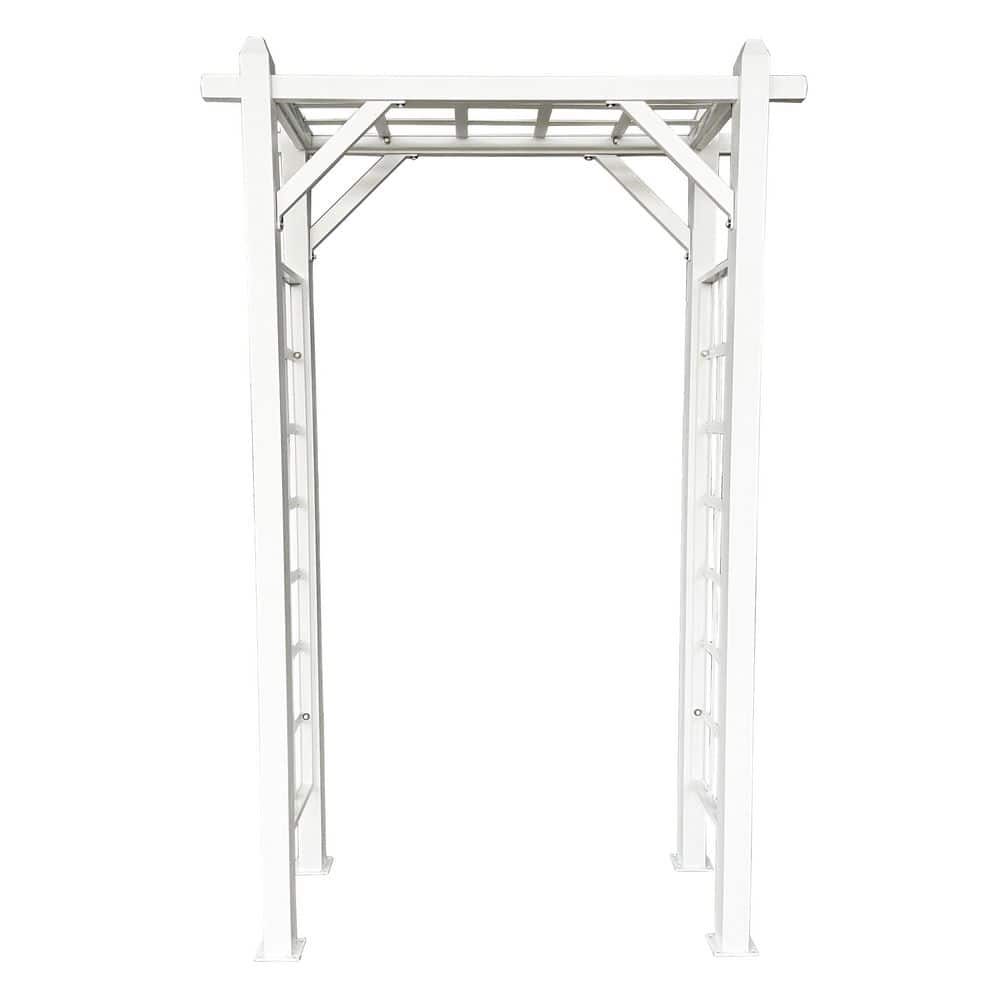 Oakland Living White Modern Aluminum Garden Arbor Arch GA-5500-WT - The ...