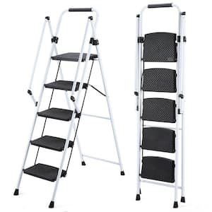 Tatayosi 6-Step Steel Step Stool Ladder with Tool Tray, 550 lbs. Load ...